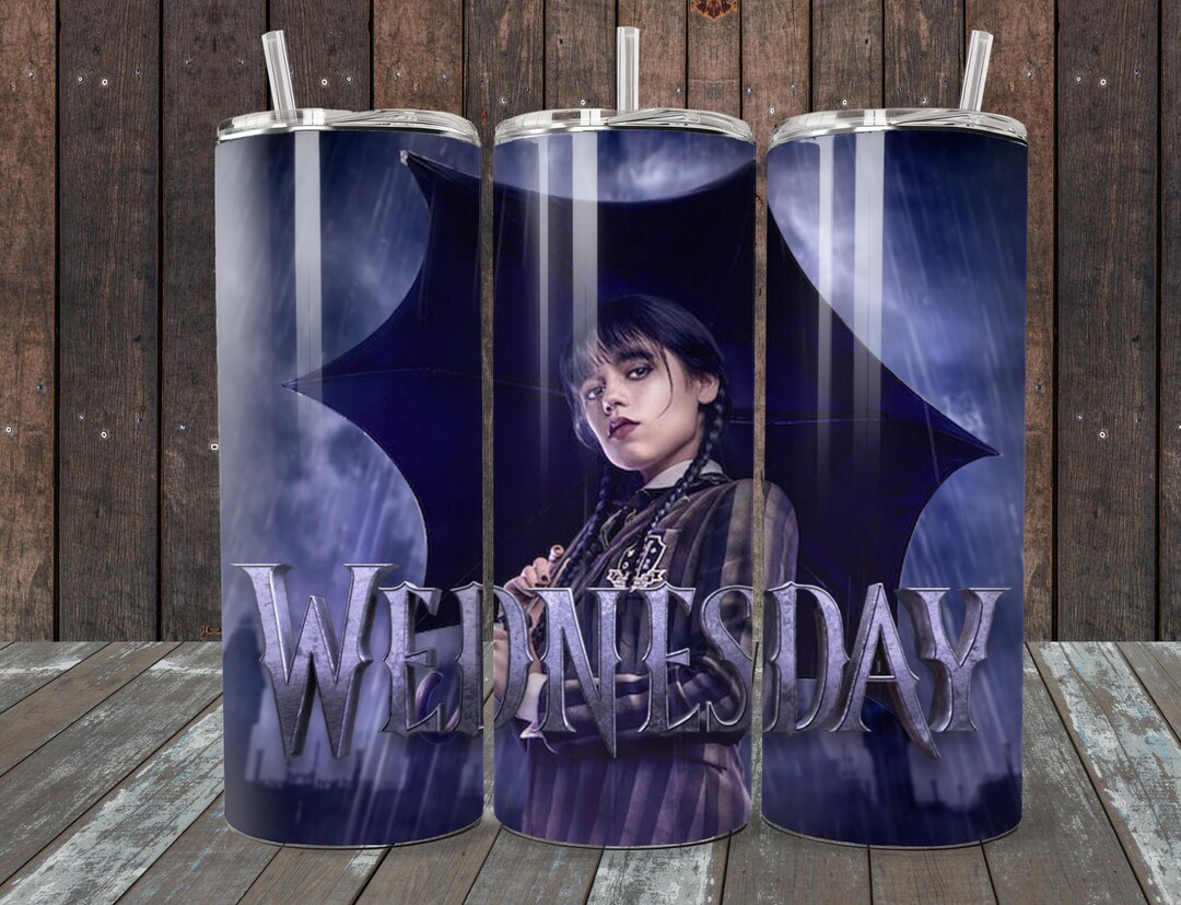 Wednesday Addams Tumbler PNG: 20oz Skinny Tumbler Sublimation Design ...