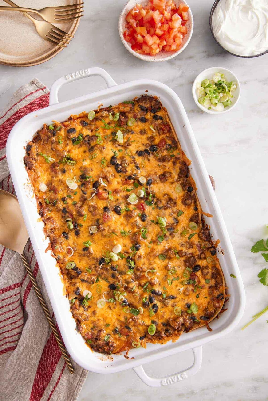 Mexican Lasagna Recipe | Easy Layered Taco Casserole | Cheesy Beef ...