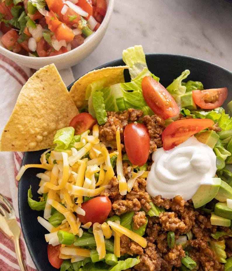 Taco Salad Digital Recipe Printable Recipe Instant Download PDF Easy ...