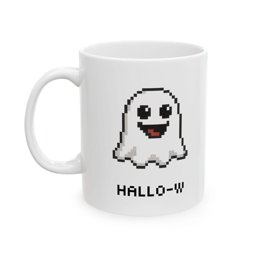 Cute Ghost Ceramic Mug - for Coffee Lovers, Halloween Decor, Gift for ...