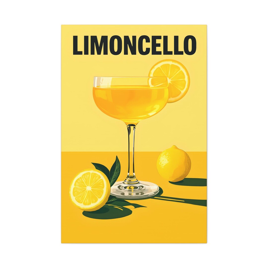 Limoncello Wall Art, Bright Lemon Decor, Citrus Print, Kitchen Wall ...