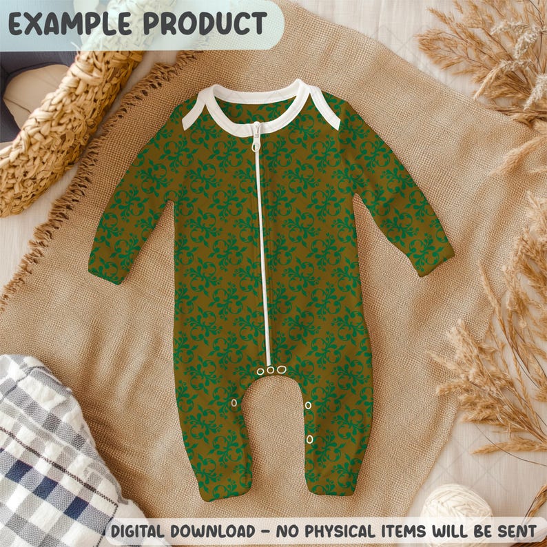 Seamless Green Floral Pattern, Digital Paper, Printable Background ...