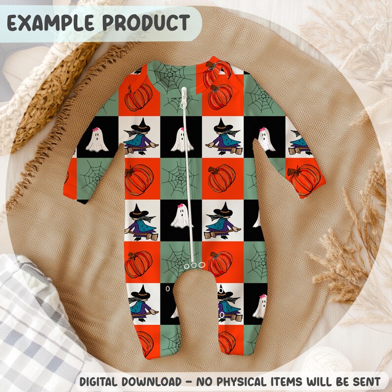 Seamless Witch on a Checker Board Pattern. Halloween Digital Paper ...