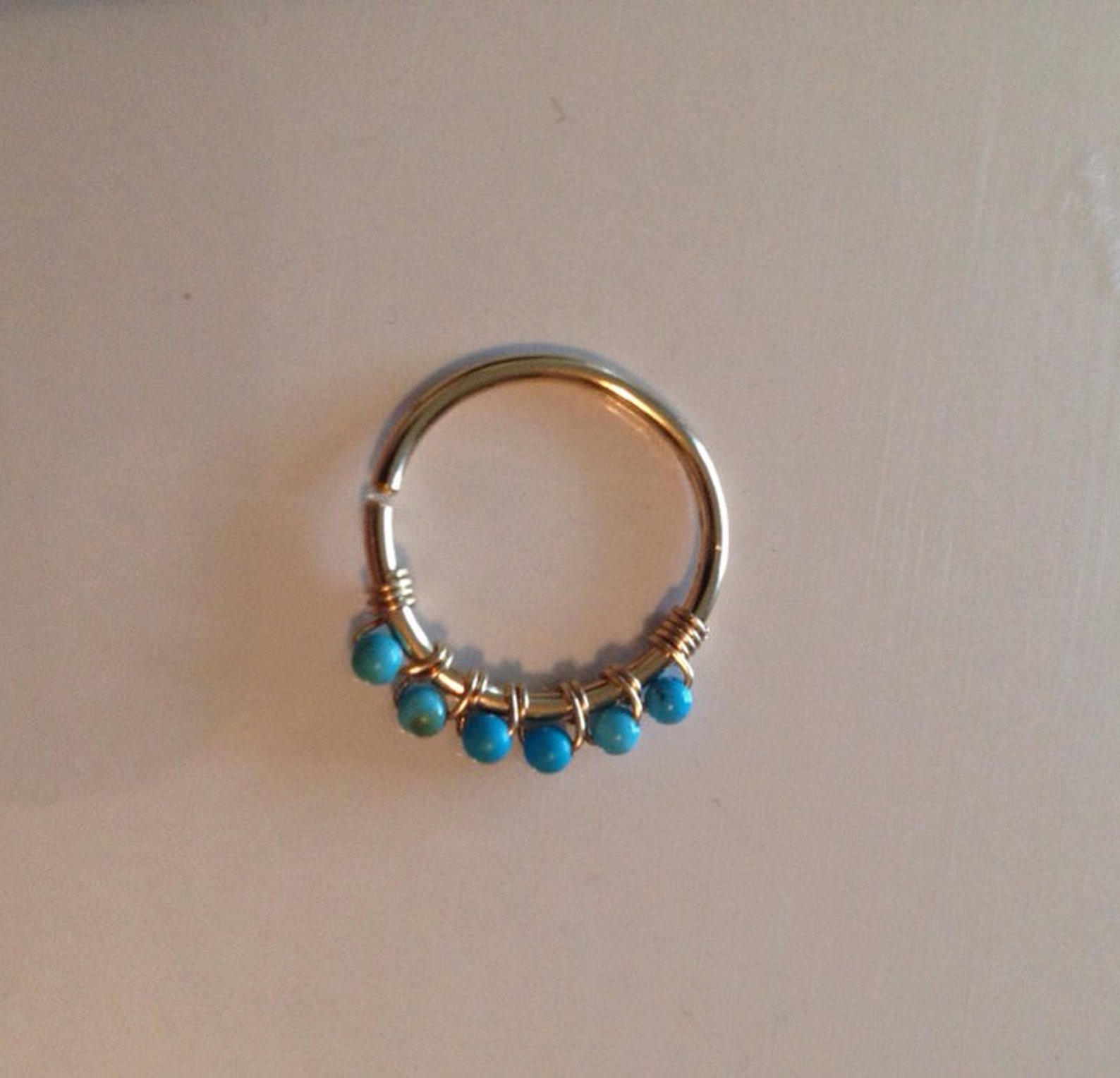 Custom Septum Ring 14k Gold/ Rose Gold/ Argentium Silver Nose | Etsy