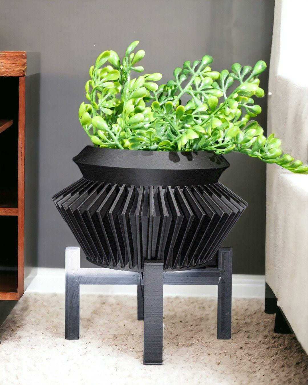 Modern Plant Pot "quano" – Futuristic Design Made of 3d-printed PETG ...