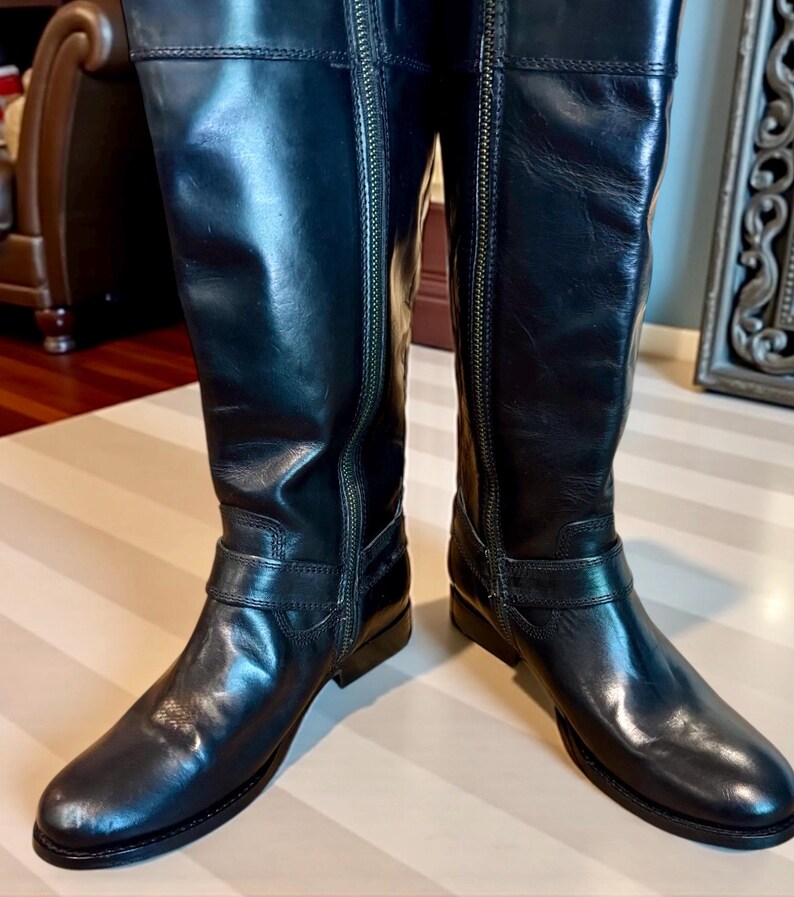 Frye Melissa Harness Tall Boots: Black Leather, Women’s 5.5B (new With ...