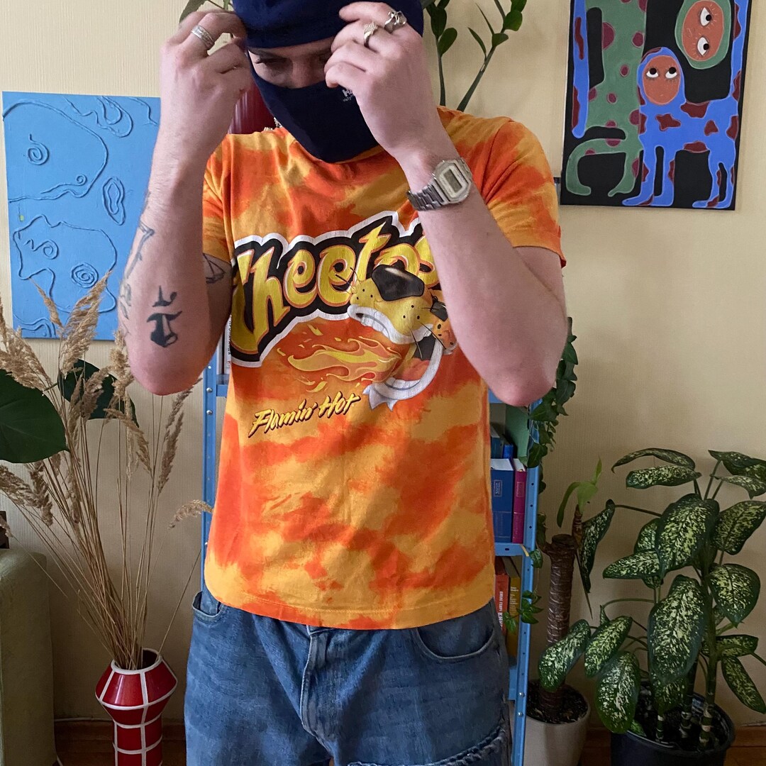 Y2K Cheetos Flamin' Hot Tie-dye T-shirt – Chester Cheetah Graphic, XS ...