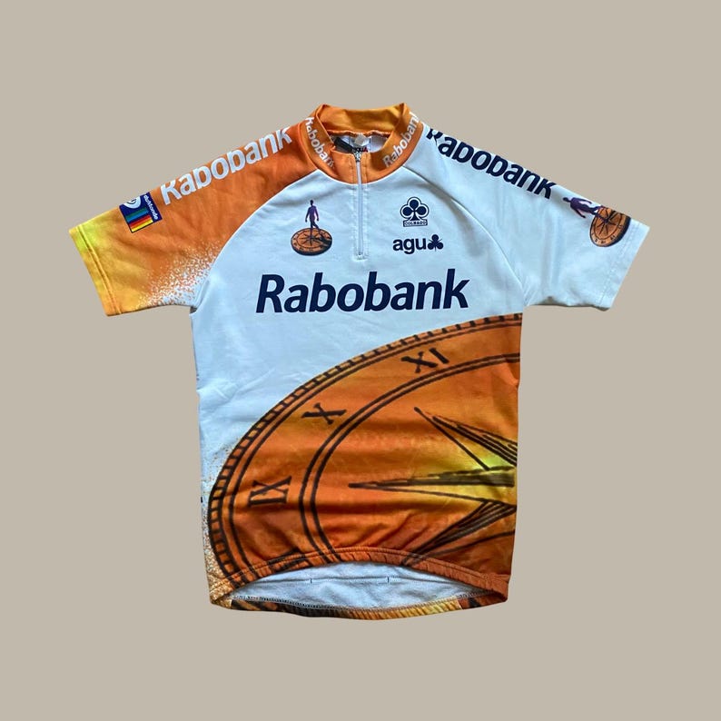Vintage Rabobank Team Cycling Jersey 1999 UCI World Cup AGU Made in ...