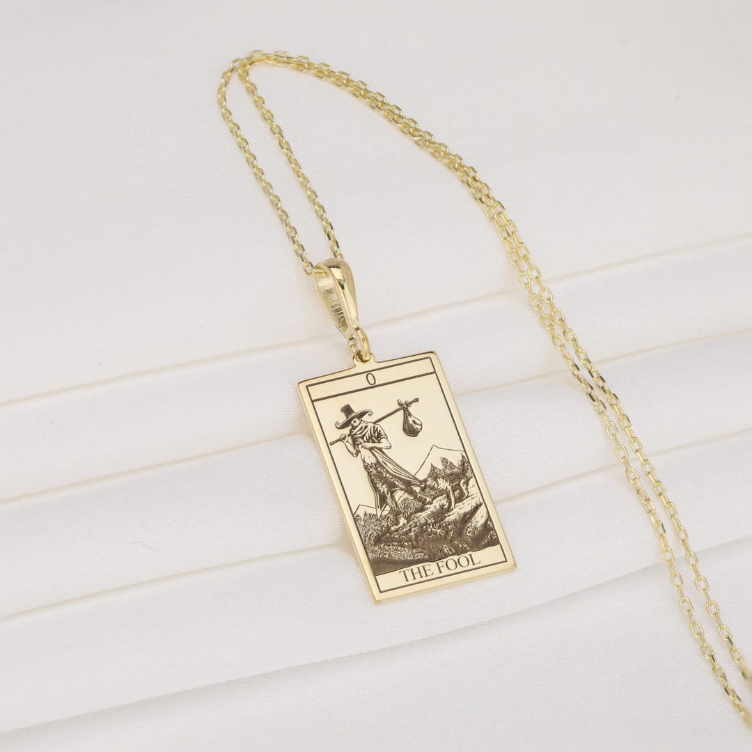 Handcrafted the Fool Tarot Card Necklace: Esoteric Jewelry for New ...