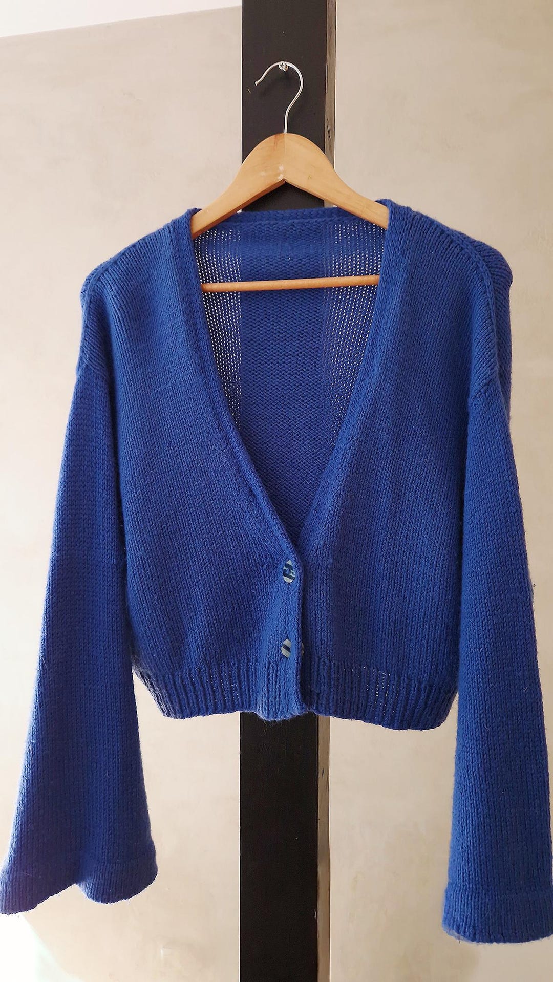 Bluebell Flare Cardigan Knitting Pattern PDF: Boxy V-neck, Flared ...