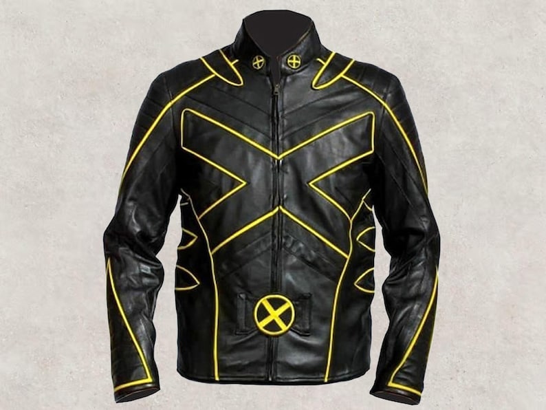 X-men Wolverine Men’s Leather Jacket – Black Biker Cosplay, Hugh ...