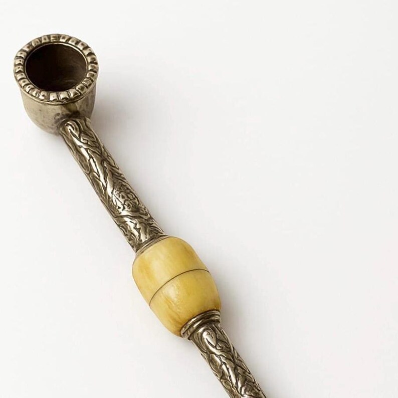 Midwakh traditionnel en os de chameau et métal gravé – Pipe orientale ...