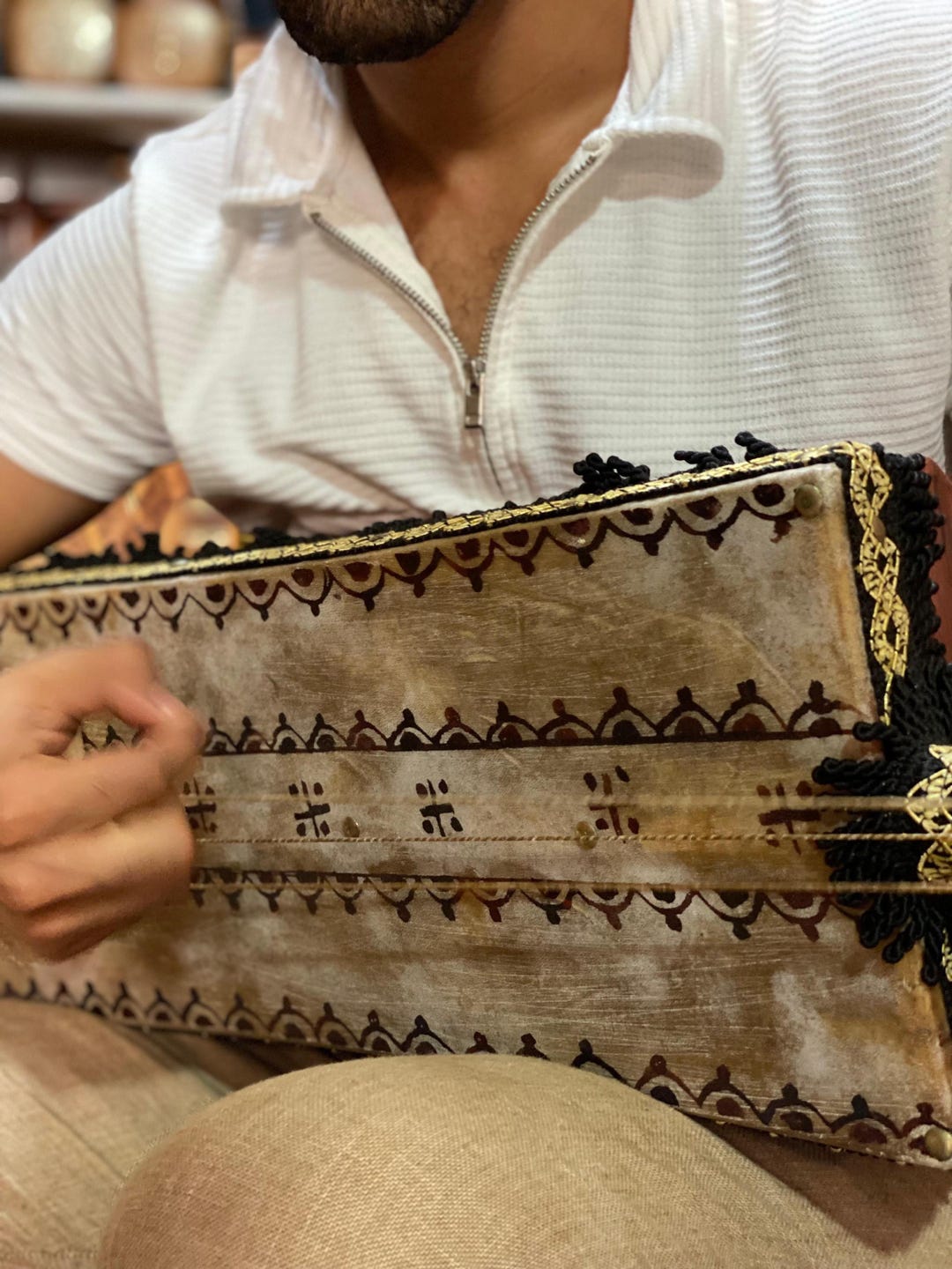 Handmade Moroccan Guembri – Traditional String Instrument, Ethnic Boho ...