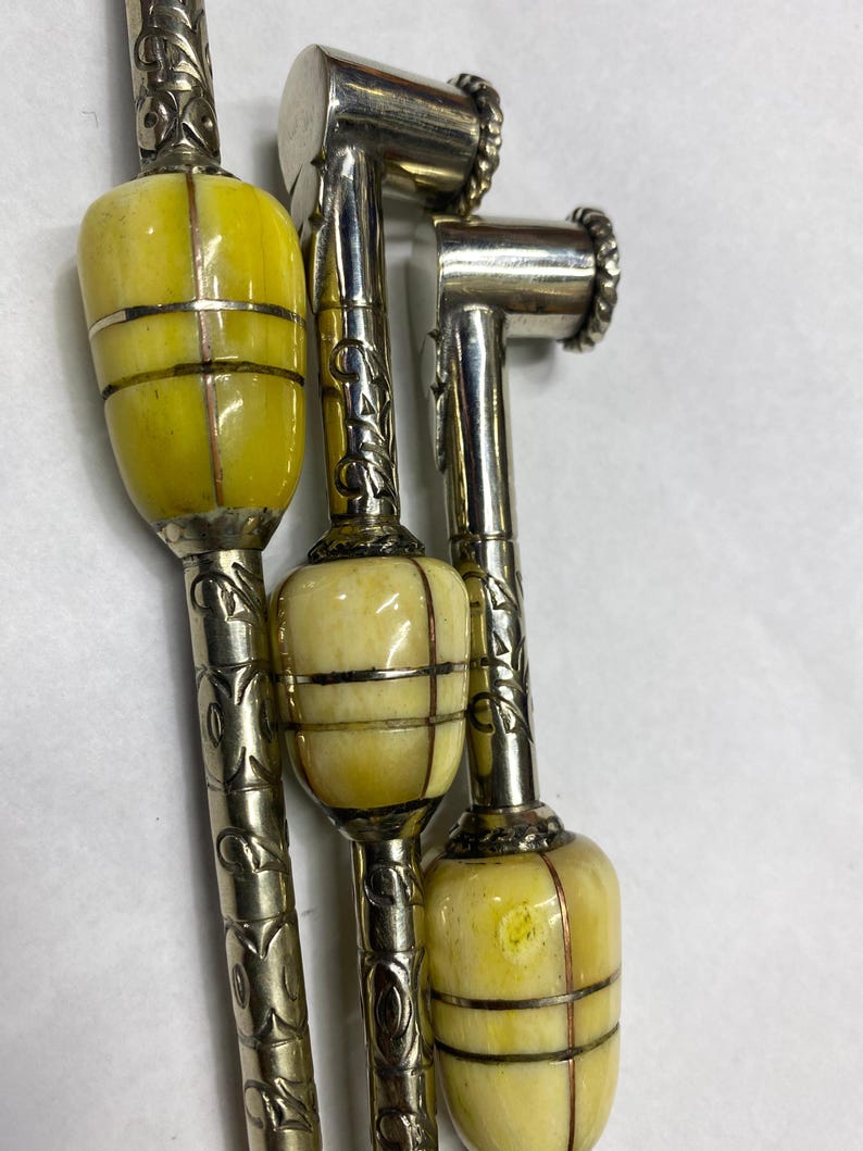 Midwakh traditionnel en os de chameau et métal gravé – Pipe orientale ...