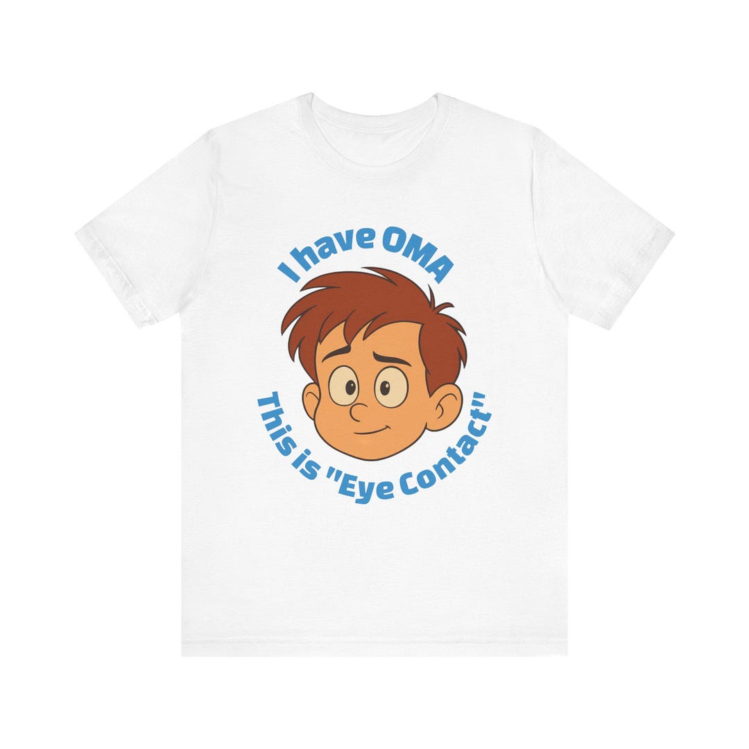 Ocular Motor Apraxia Eye Contact Awareness Tee, Unisex Jersey Short ...