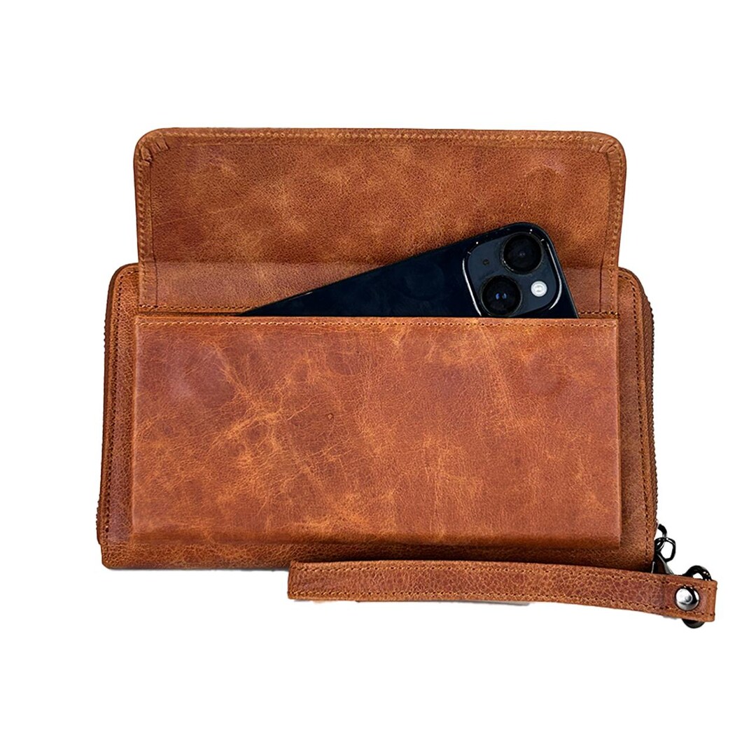Handmade Genuıne Leather Wallet Extra Big (with Magnetic Cover) - Etsy