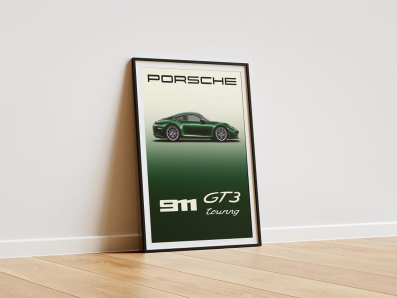 POSTER PORSCHE 911 GT3 Touring 992 - Portrait - Etsy