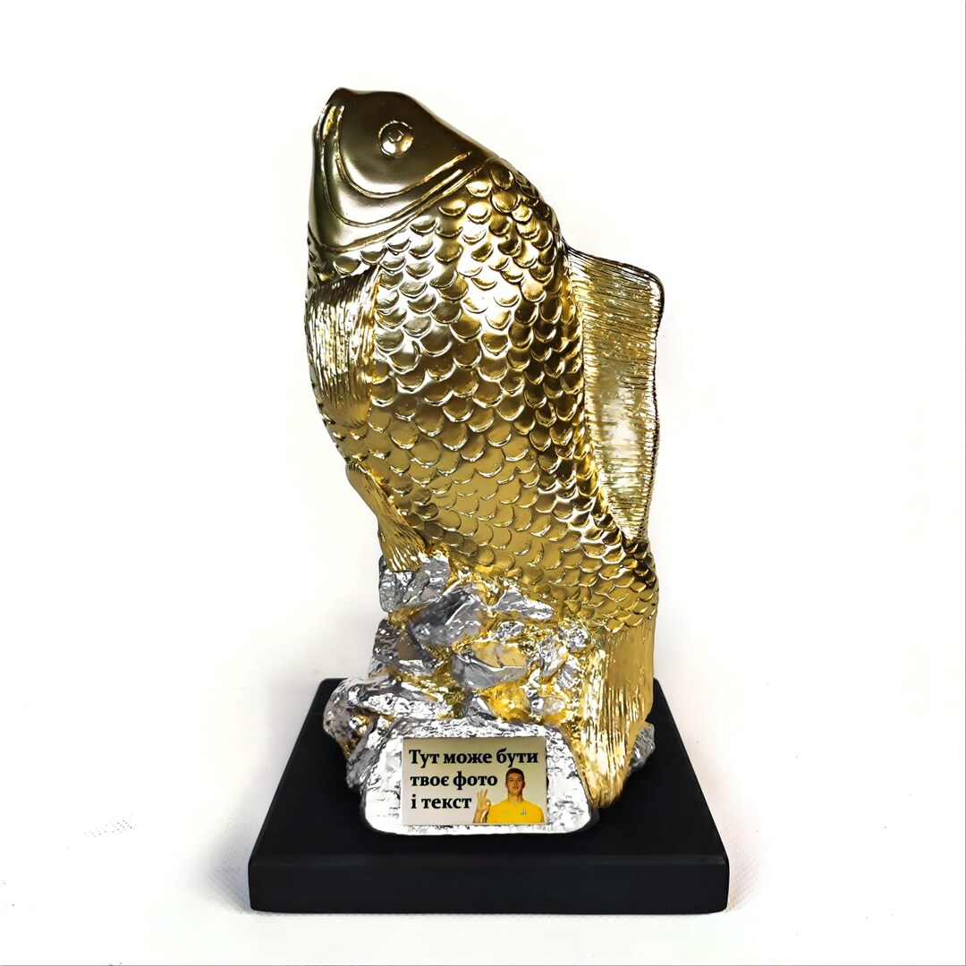 Custom Fish Trophy – Handmade Plaster Fishing Winner Statuette for ...