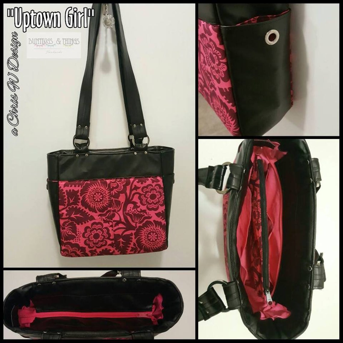 Tote Handbag Sewing Pattern for Pleather Leather or Fabric | Etsy