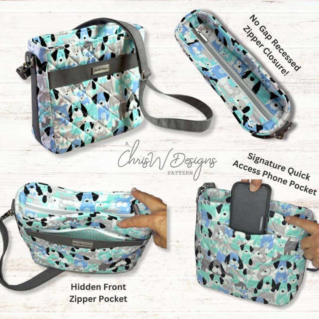 Crossbody Bag PDF Sewing Pattern the Cross My Body Bag by Chrisw ...