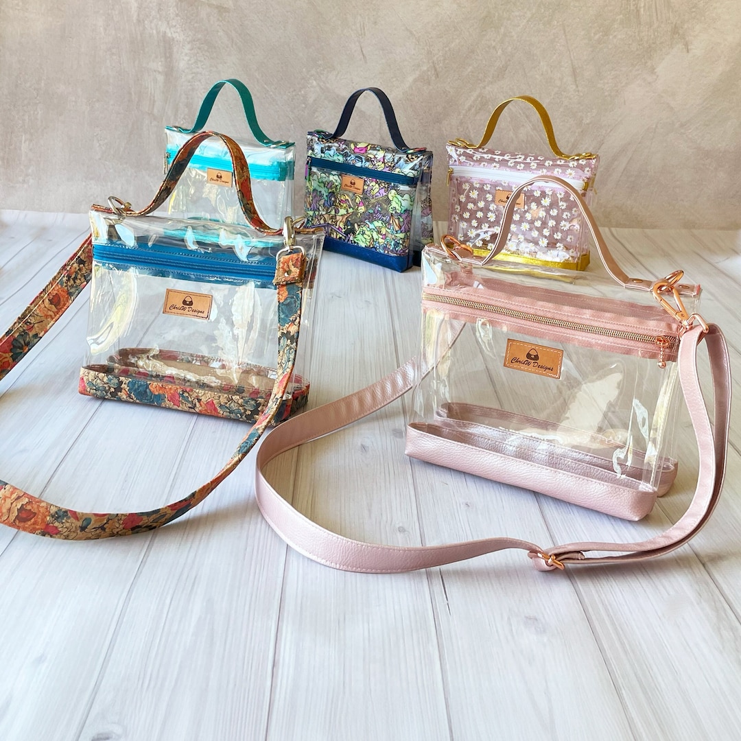 Purse Pattern PDF for Sewing a Clear Stadium Handbag, Designer Bag With ...