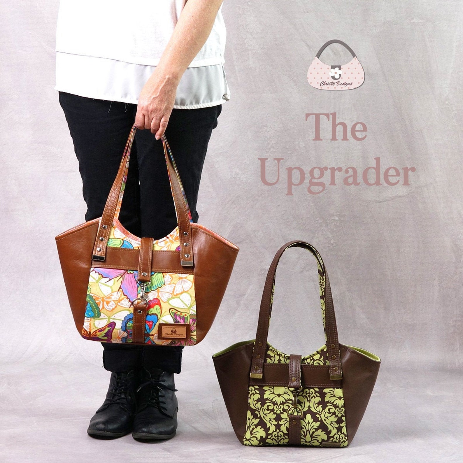 Purse Handbag PDF Sewing Pattern Designer Bag Two Sizes | Etsy