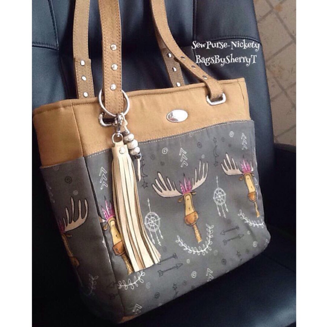 Tote Handbag Sewing Pattern for Pleather, Leather or Fabric - Uptown ...