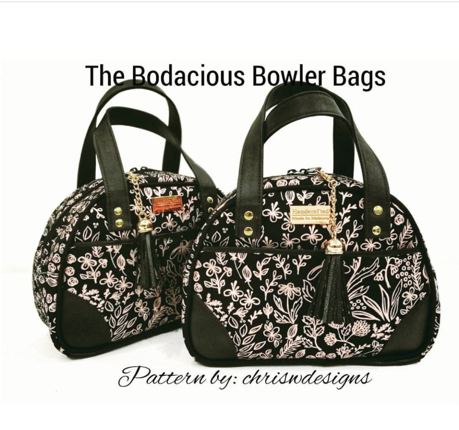 Bowler Bag Pattern - Designer Sewing Patterns by Chrisw Designs ...