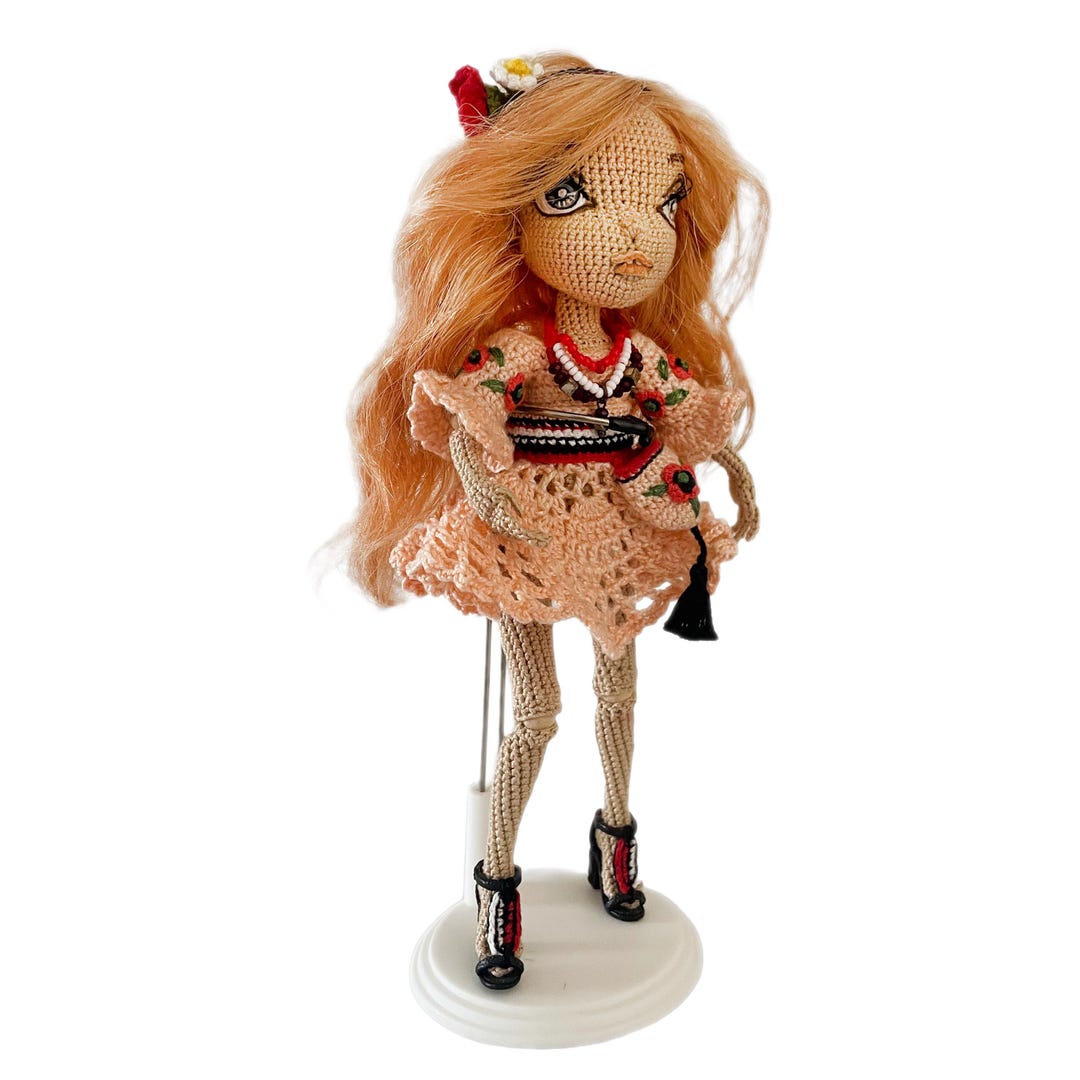 IVANKA DOLL - Crochet & Articulated Handmade Doll | Ukrainian Souvenir ...