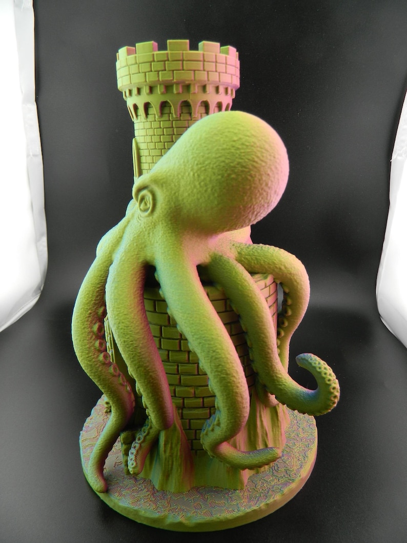 Octopus Kraken Dice Tower - 3D Printed DND Role Playing Games - Etsy
