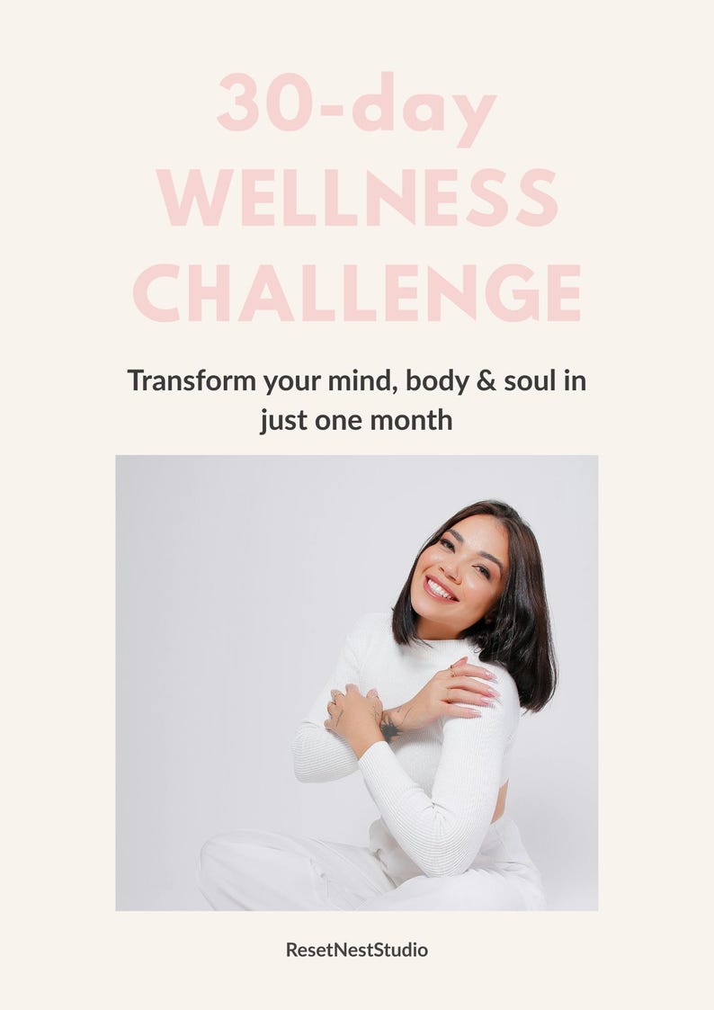 30-day Wellness Challenge PDF | Printable Self-care Planner | Daily ...