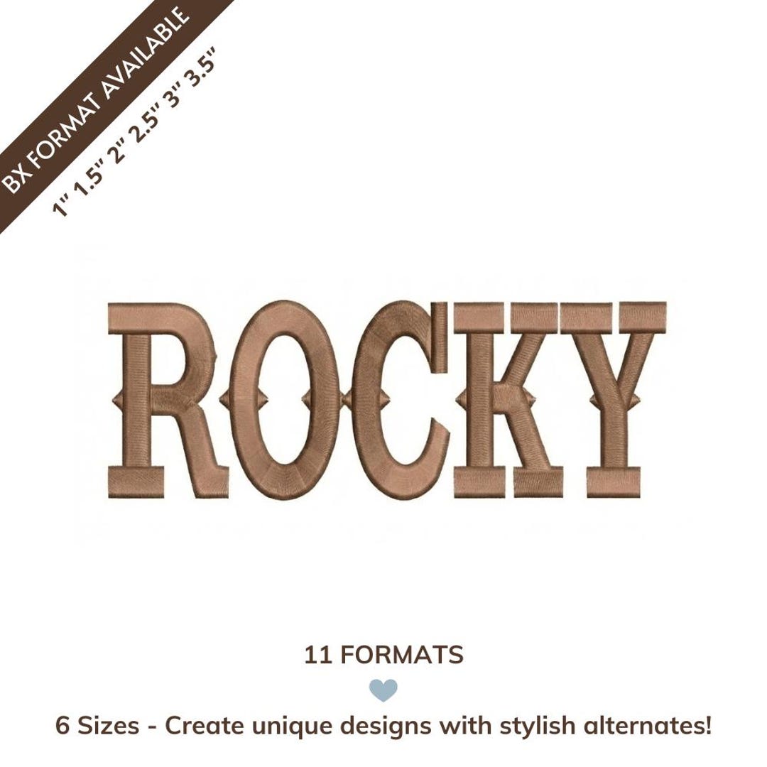 Machine Embroidery Designs INSTANT DOWNLOAD Rio Western Style Font Set ...