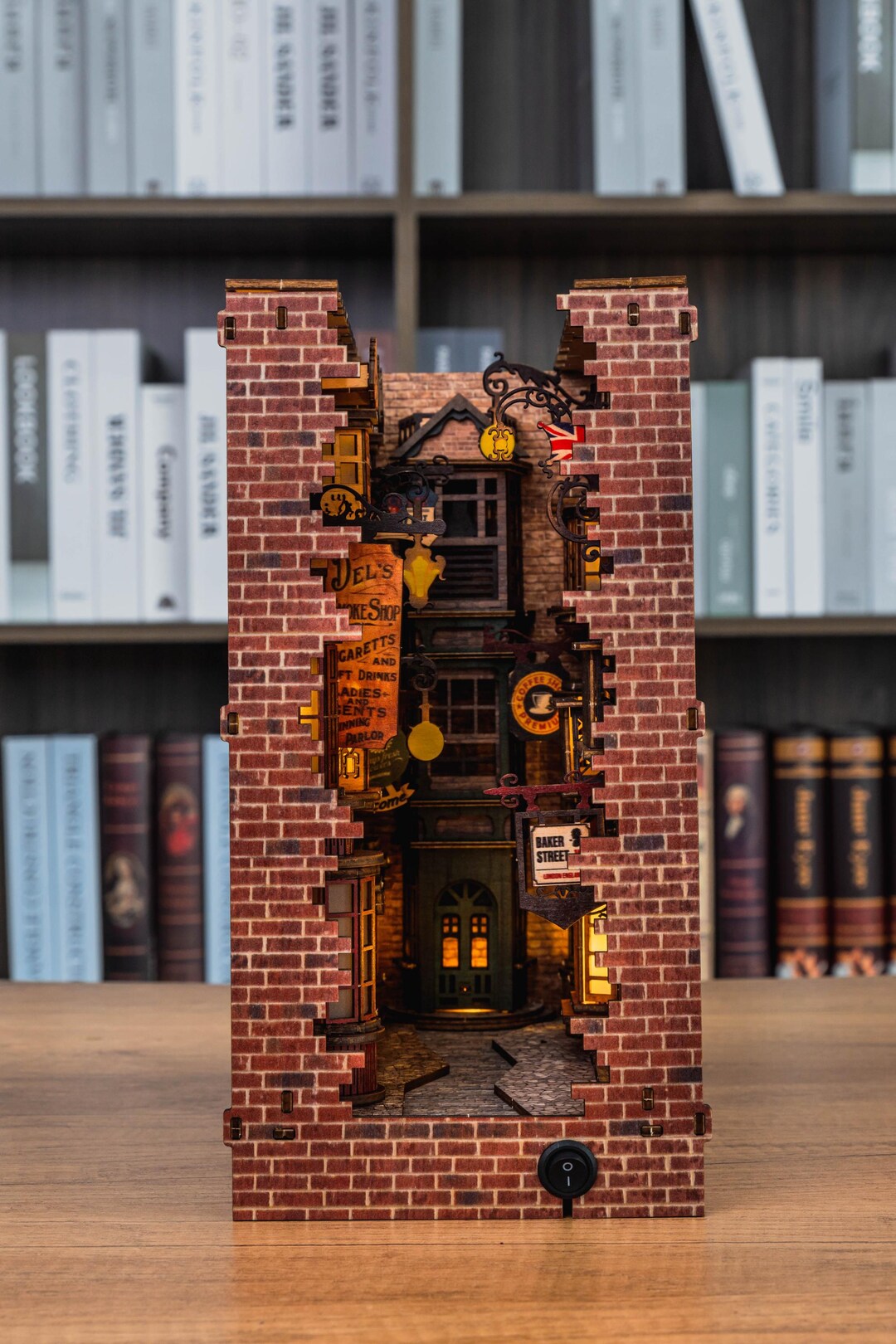 Enchanted Alley DIY 3D Wooden Book Nook With LED Lights, Magical Street ...