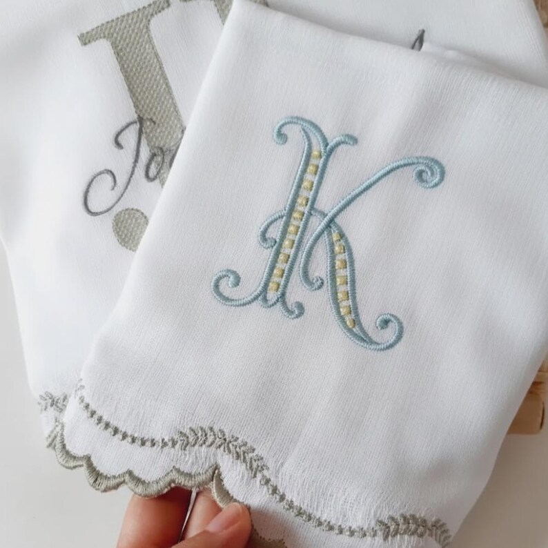 Fishtail Monogram Embroidery Font, 6 Sizes 11 Formats + BX, Machine ...