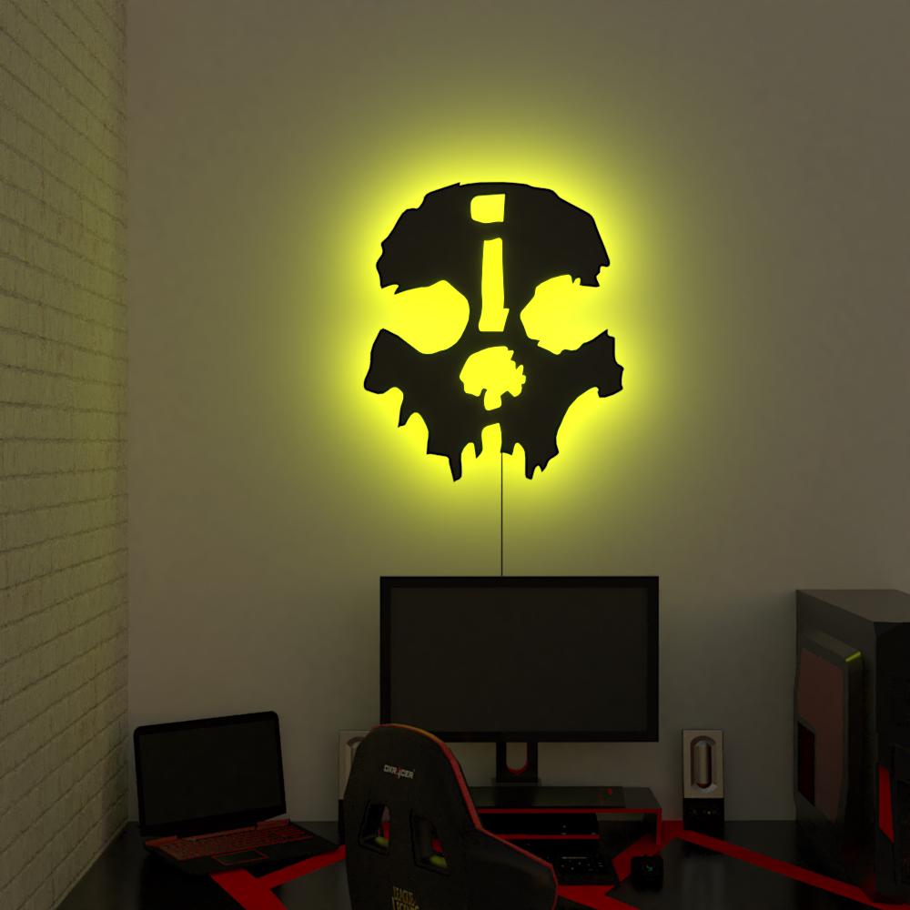 RGB LED COD Wall Art: Gamer Room Decor, Custom Size Available - Etsy