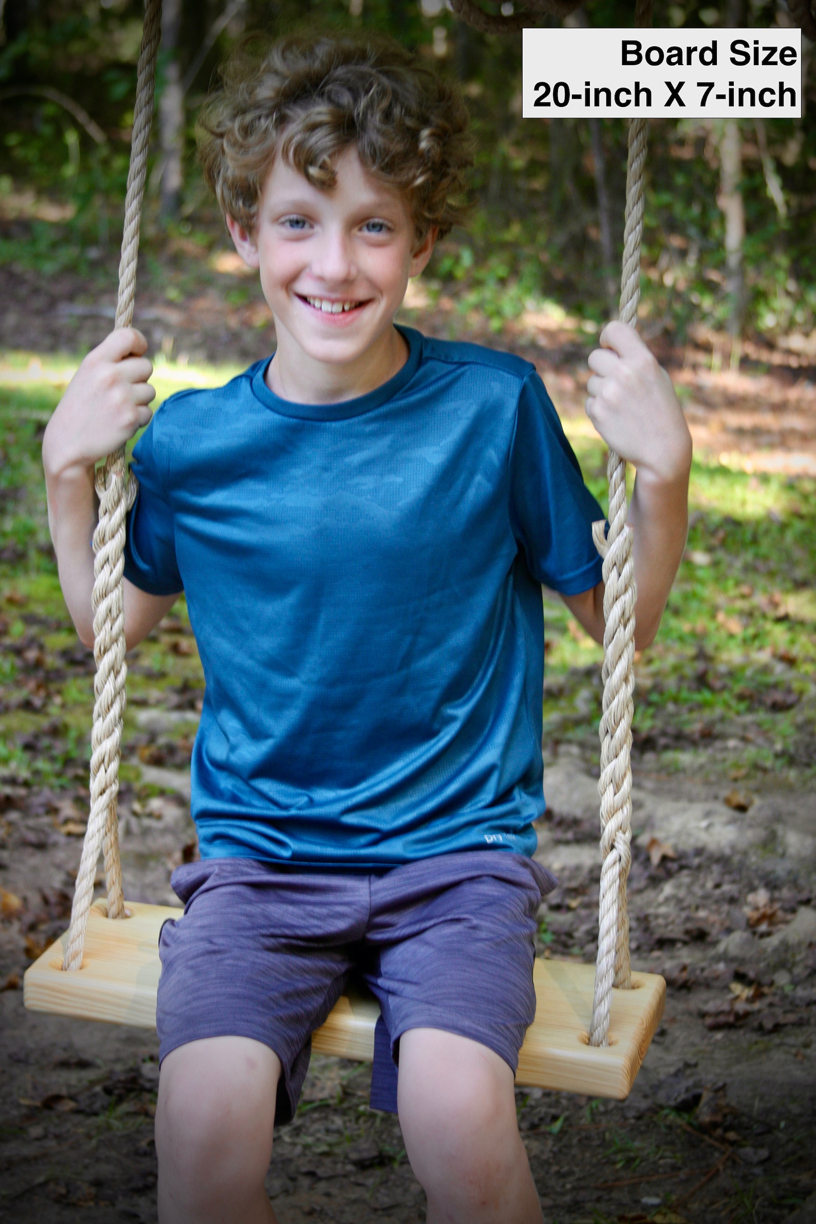 Handcrafted Wooden Tree Swing Natural or Charred Rope - Etsy