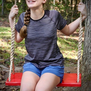 Handcrafted Wooden Tree Swing, Natural or Charred, Rope Included - Etsy