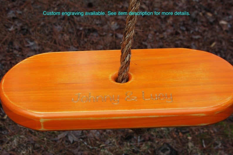 Handcrafted Wooden Disc Tree Swing Natural or Charred Rope - Etsy