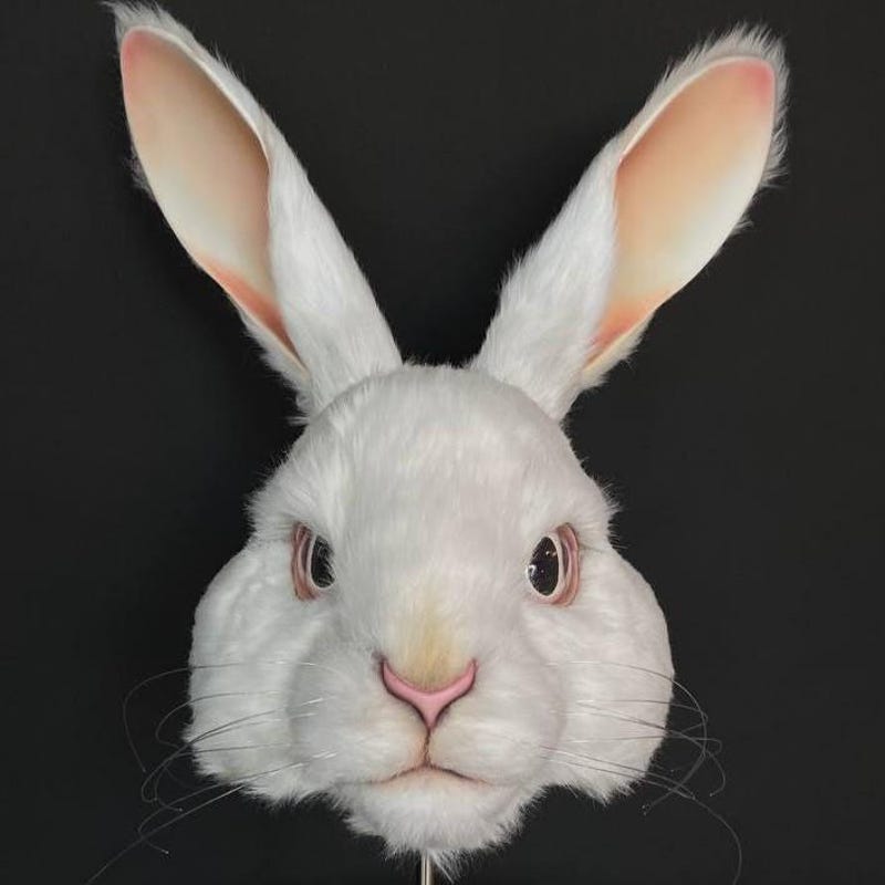 White Rabbit Mask - Etsy