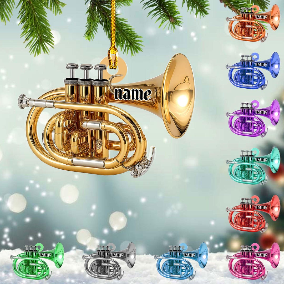 Personalized Trumpet Ornament, Custom Trumpet Christmas Ornament 2025 ...