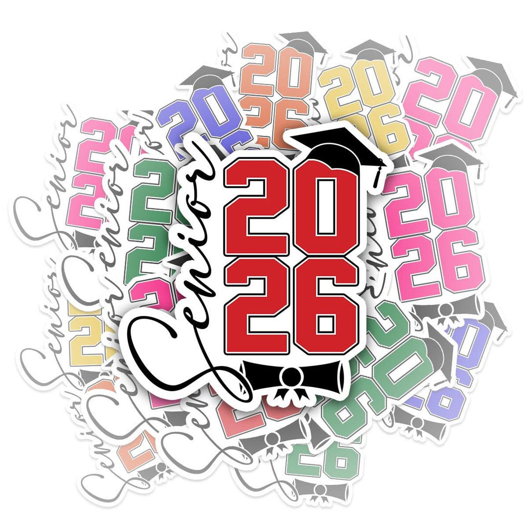 6pcs Class of Senior 2026 Sticker Gifts, Graduation Stickers for High ...