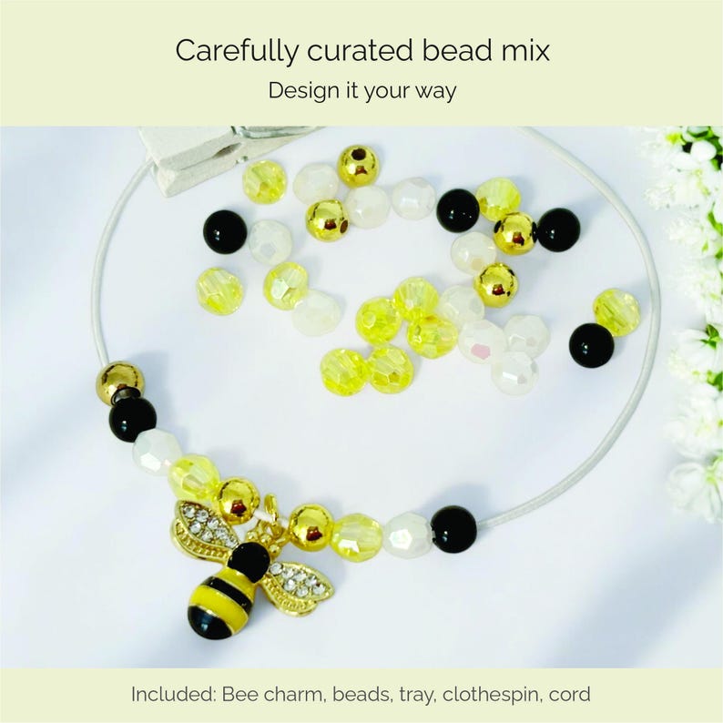 Queen Bee Bracelet Kit, DIY Jewelry Making, Sparkly Charm Beads - Etsy