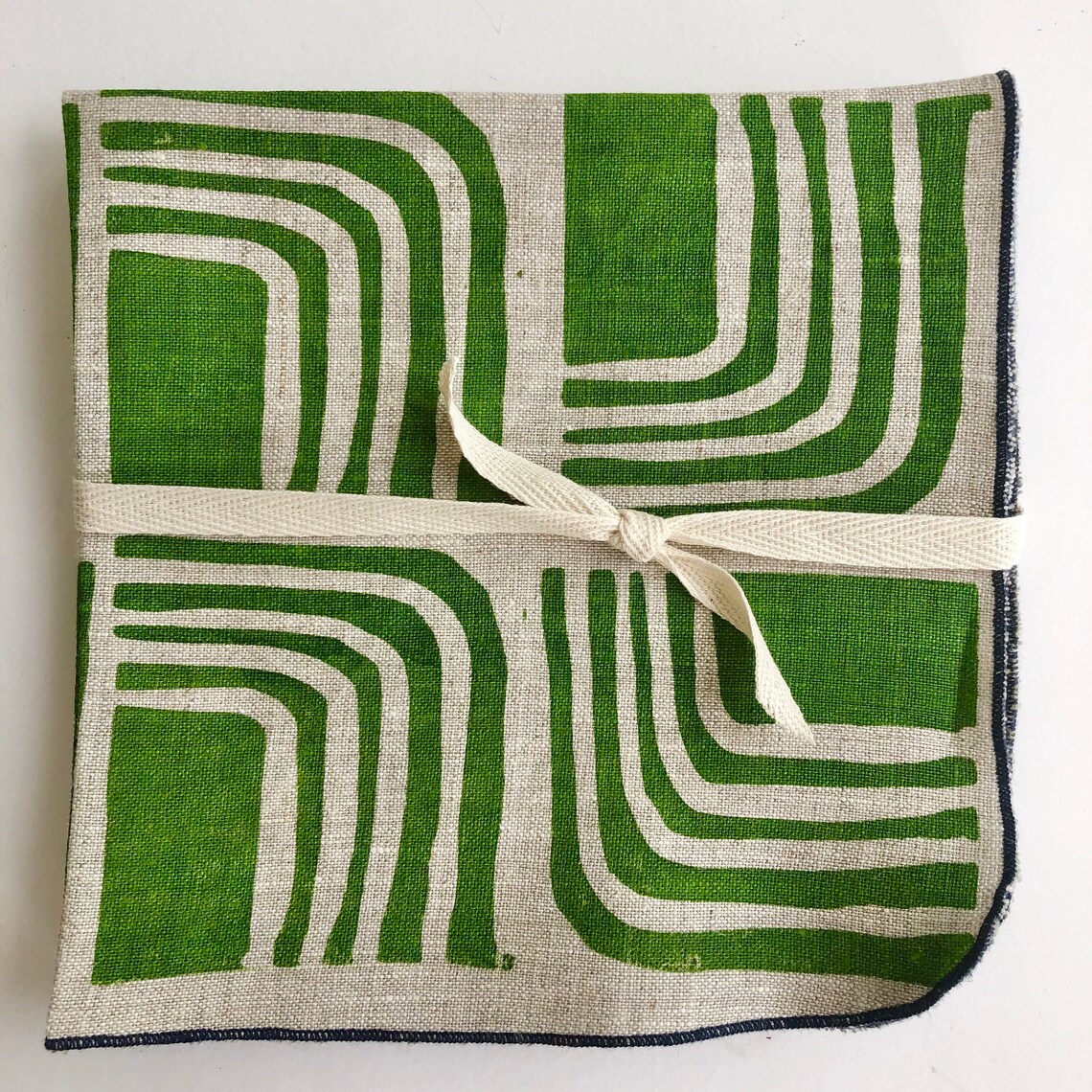 Modern Abstract Hand Printed Napkins Linen - Etsy