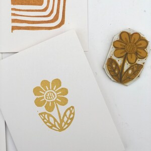 Hand-printed Cards, Set of Sunny Block Print Cards, Any Occasion Cards ...