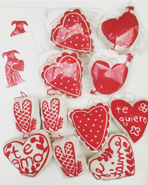 Heart Shaped Sachet Je T'aime Te Amo French Language - Etsy