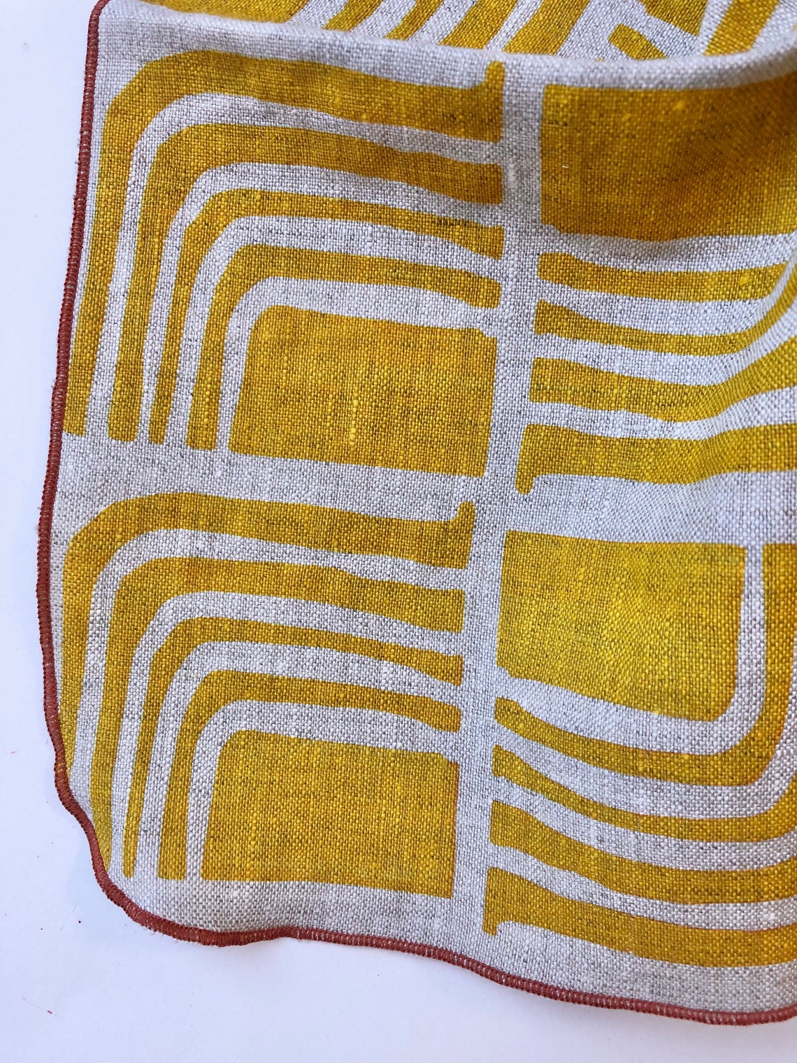 Retro 70s Linen Napkins, Yellow - Etsy