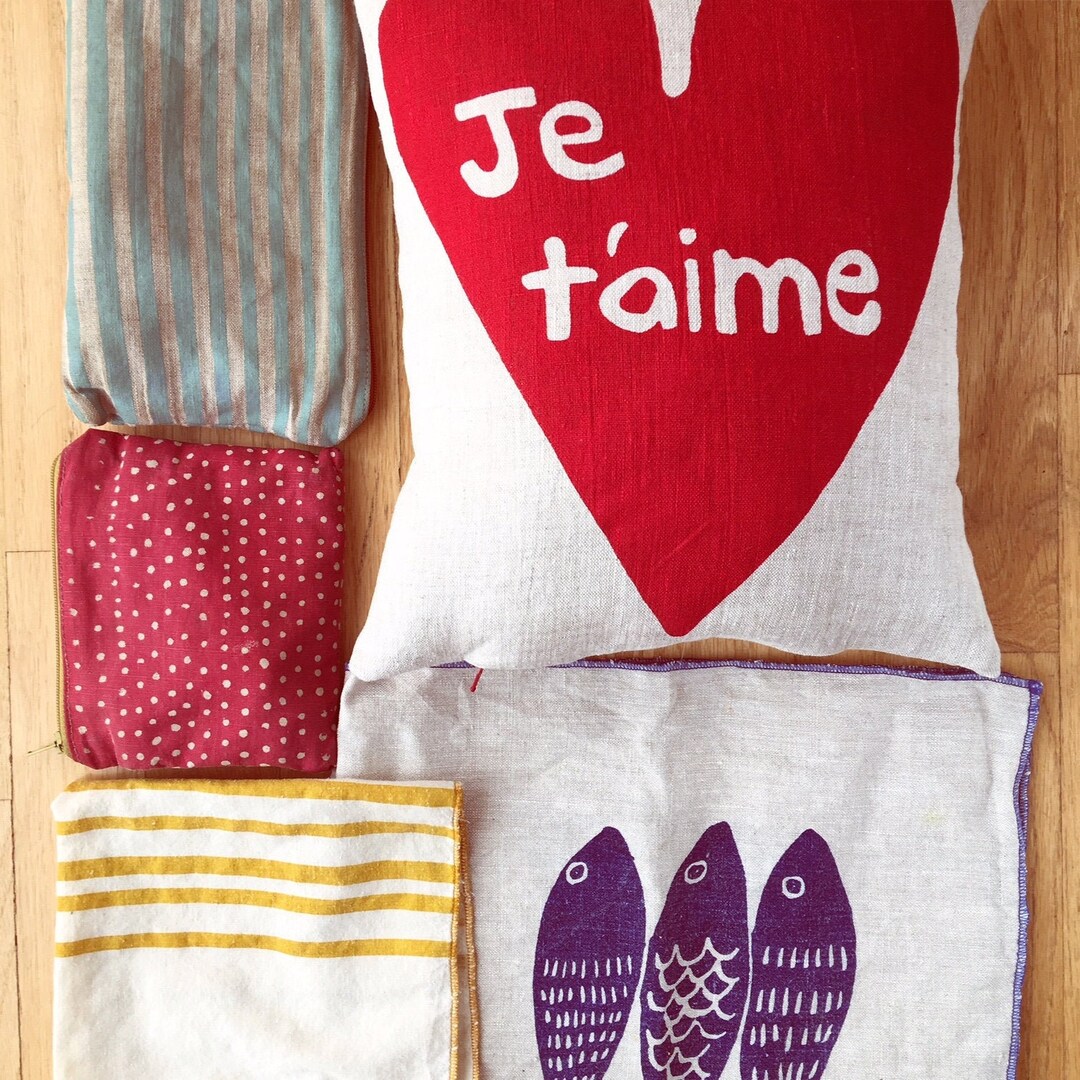 Linen Heart Pillow Love French Handmade Wedding Linen - Etsy