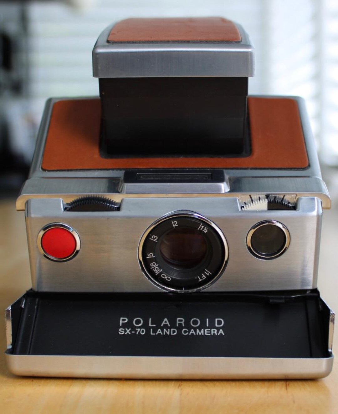 Polaroid SX-70 Land Camera – Chrome & Tan Leather – Folding SLR Instant ...