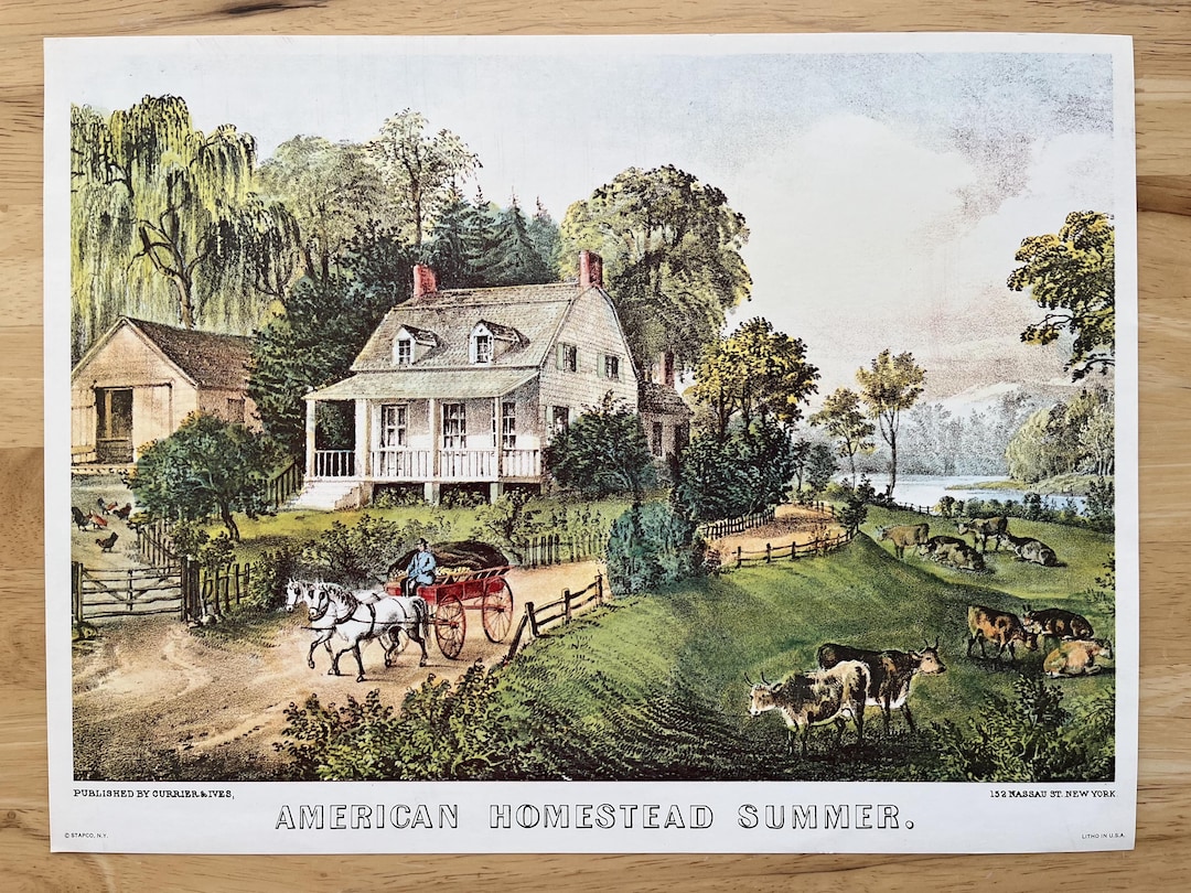 Currier & Ives Reproduction Print – *american Homestead Summer ...