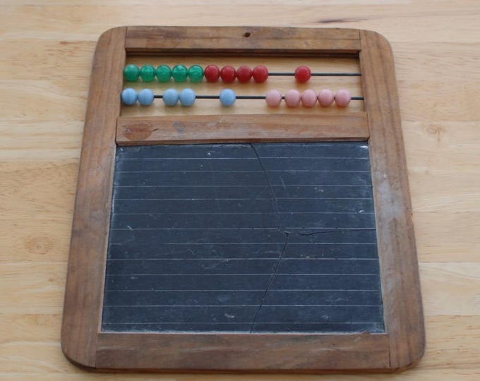 Vintage Creta Slatemaster Chalkboard With Abacus — Mid-century ...
